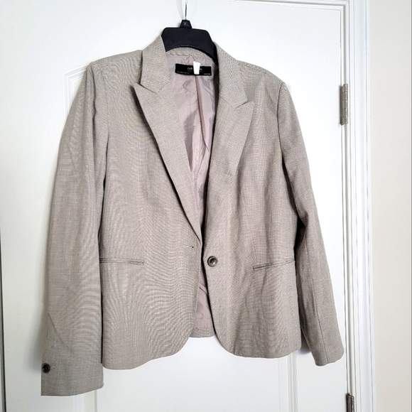 Zara | Jackets & Coats | Zara Basics Greige Gray Beige Blazer Suit ...